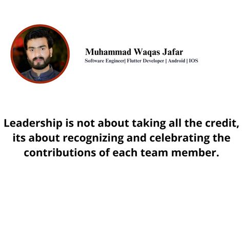 Muhammad Waqas Jafar On Linkedin Leadership Teamwork Recognition Collaboration Empowerment