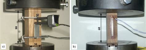A Test Setup Of A Compression Parallel To Grain Test Equipped With A Download Scientific