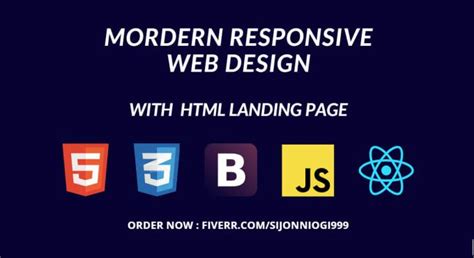 Design Responsive Website With Html Css Bootstrap Javascript Html Css