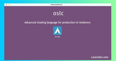 How To Install Oslc Laramatic