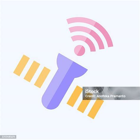 아이콘 위성 Wifi 기호와 관련이 있습니다 플랫 스타일 디자인 편집 가능 가상현실에 대한 스톡 벡터 아트 및 기타 이미지 가상현실 검색 궤도 Istock