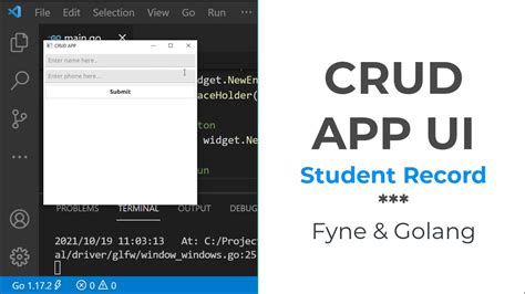 CRUD App Student Record Fyne Golang GUI Tutorial 57 YouTube