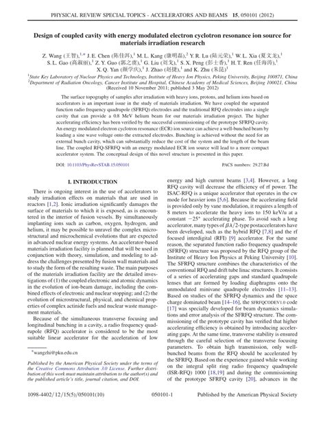 Pdf Design Of Coupled Cavity With Energy Modulated Electron Cyclotron