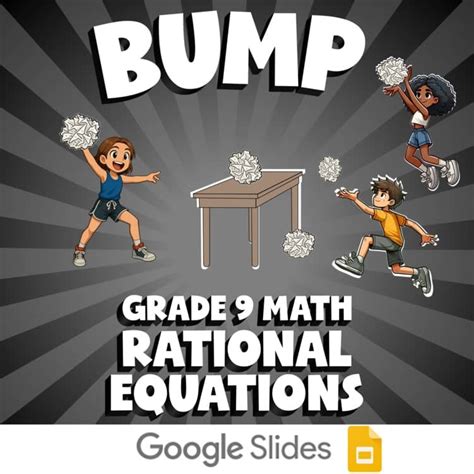 Rational Equations Bump Math Game No Prep Grade 9 Review Tpt