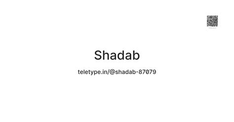 shadab — teletype