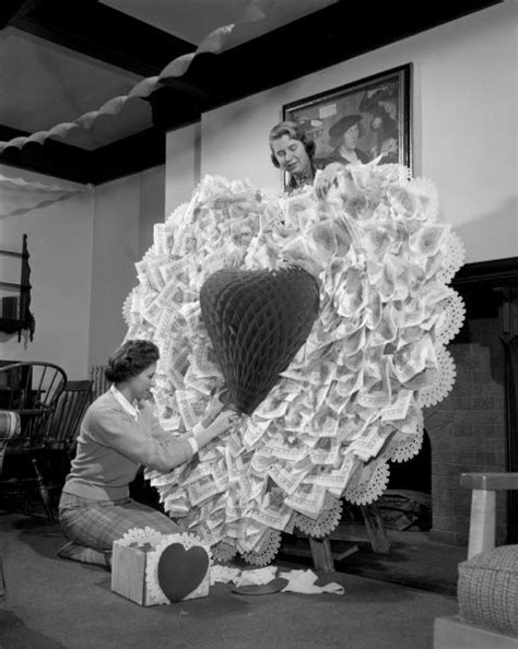 Women Assembling Valentine Decoration Photograph Wisconsin Historical Society