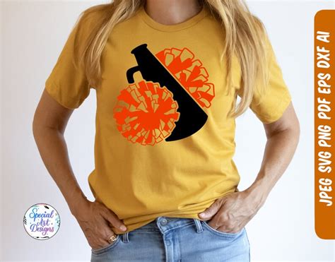 Cheer Svg Cheerleader Svg Cheer Cone Svg Megaphone Svg Etsy