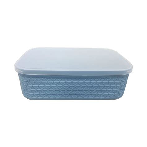 Кутия за съхранение с капак синя Miniso България