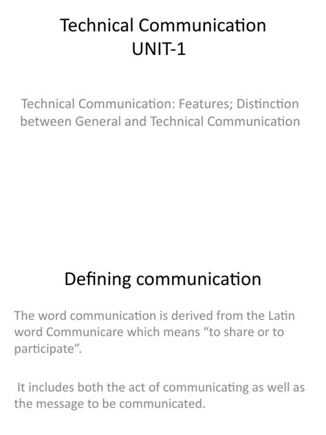 Technical Communication Ppt Lecture 2 Pdf Communication Information