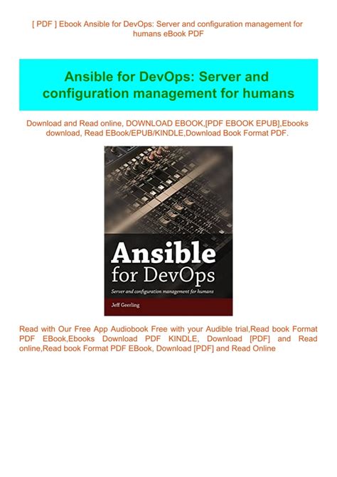 [ Pdf ] Ebook Ansible For Devops Server And Configuration Management For Humans Ebook Pdf