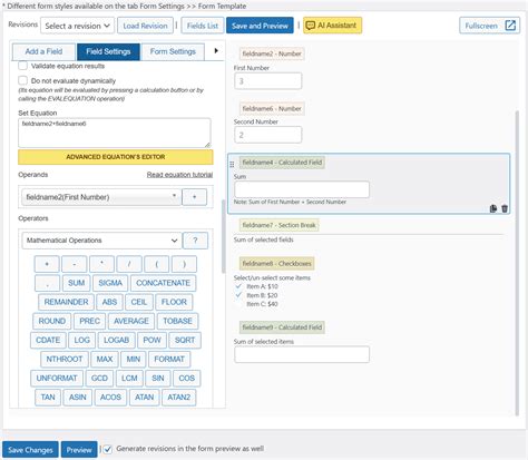 Calculated Fields Form Wordpress Plugin