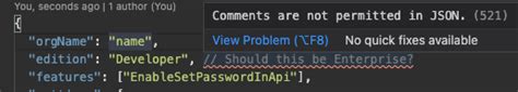 Why Does Vs Code Allow Comments In Json Files Within Vscode But Not Elsewhere Stack Overflow