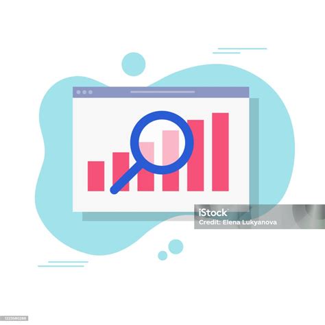 웹 벡터 플랫 만화 인터넷 성장 그래프 조사 검색 전자 또는 디지털 다이어그램 검사 디지털 분석 보고서에 대한 판매 데이터 분석 연구 차트 또는 분석 감사 보고서 돋보기