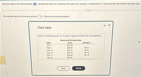 solved using the data in the following table calculate the