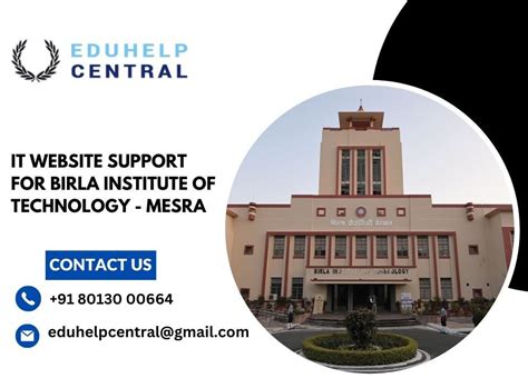 It Website Support For Birla Institute Of Technology Mesra 91