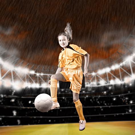 Soccer Girl Stock Image Image Of Leisure Equipment 27596403