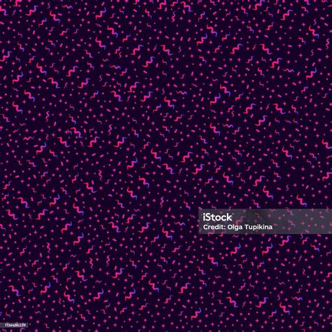 환각 다채로운 추상 모양 색종이 별 도트 완벽 한 패턴입니다 벡터 빈티지 디자인 밝은 반점 그라데이션 색상 배경 0명에 대한 스톡 벡터 아트 및 기타 이미지 Istock