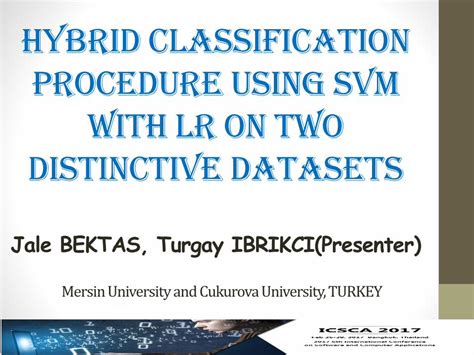 pdf hybrid classification procedure using svm with lr on two