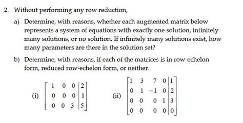solved without performing any row reduction a 2 determine