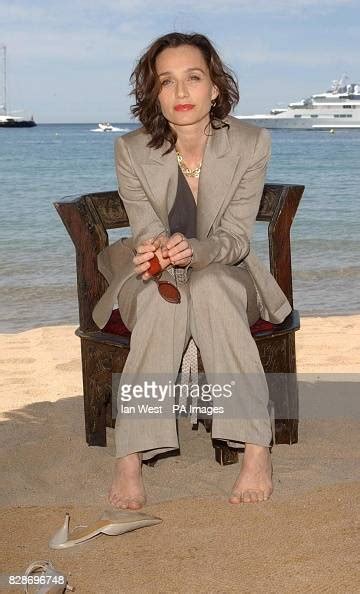 British Actress Kristin Scott Thomas Poses For Photographers During A