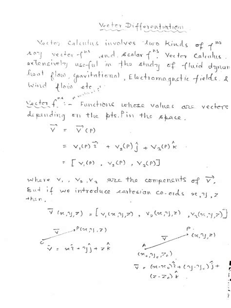 Vector Functions And Scalar Functions Pdf
