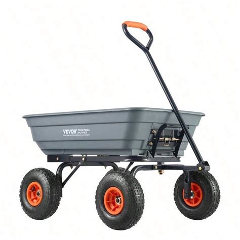 Gray Dump Truck Four Wheel Hand Truck Pull Truck Folding Trolley