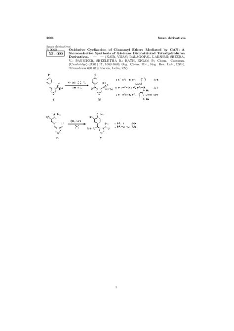 Pdf Cheminform Abstract Oxidative Cyclization Of Cinnamyl Ethers Mediated By Can A