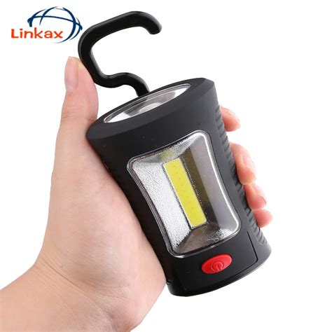 Portable Magnetic Multifunctional Cob Led Flashlight Folding Hook Handy Lamp Work Camp Light