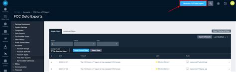 FCC Data Exports General Overview And Usage Sonar Knowledge Base
