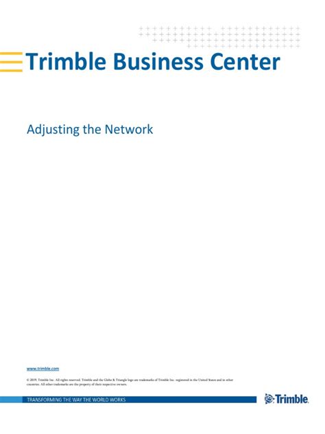 Adjusting The Network Pdf Surveying Computing
