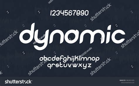 Vector Dynamic Font Italic Style Modern Stock Vector Royalty Free