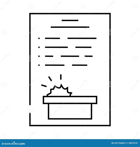 Safety Procedures Tool Work Line Icon Vector Illustration Stock