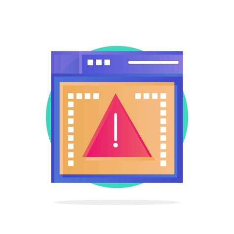 Computing Coding Error Abstract Circle Background Flat Color Icon