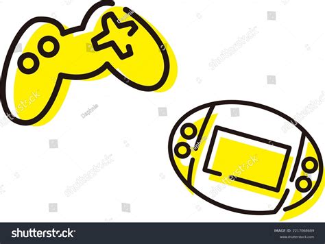 Illustration Simple Game Controller Stock Vector Royalty Free 2217068689 Shutterstock
