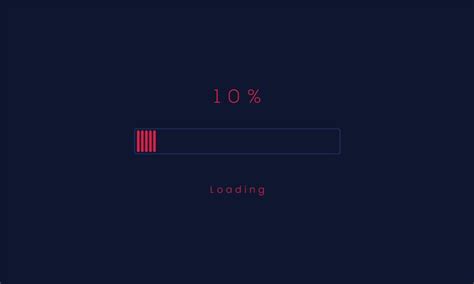 Premium Vector 10 Percent Uploading Progress Bar Red Loading And Processing Menu Bar Design