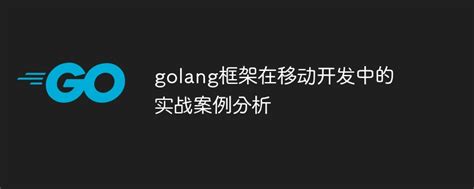 practical case analysis of golang framework in mobile development