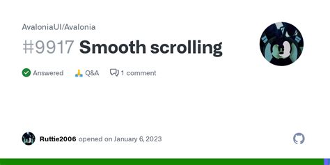 Smooth Scrolling · Avaloniaui Avalonia · Discussion 9917 · Github
