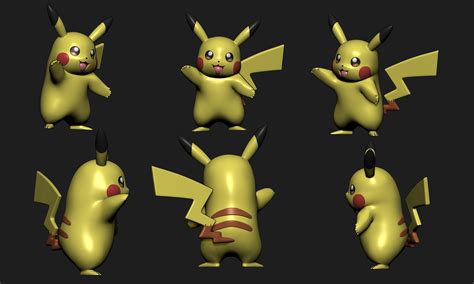Stl File Pokemon Pikachu With 2 Poses・3d Printer Model To Download・cults