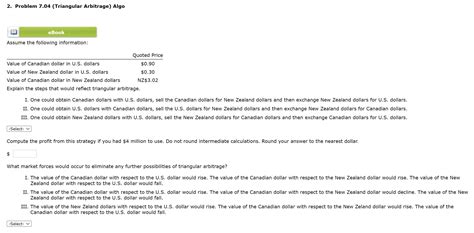 Solved 2 Problem 704 Triangular Arbitrage Algo Ebook