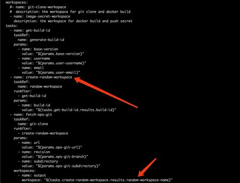 can pipeline support set workspace with variable · issue 5556 · tektoncd pipeline · github
