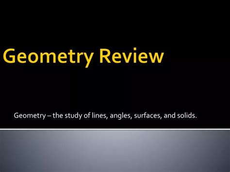 PPT Geometry Review PowerPoint Presentation Free Download ID