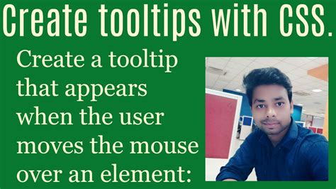 Learn Css In Hindi Tooltip Css In Hindi Youtube