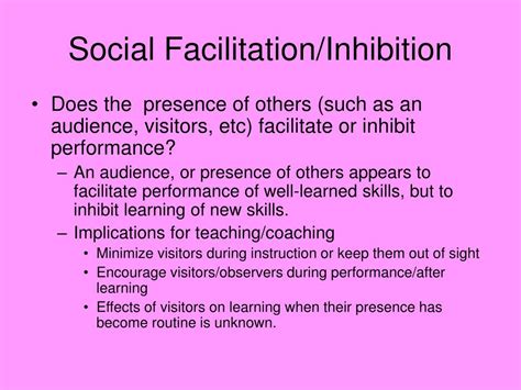Ppt Social Facilitationinhibition Powerpoint Presentation Free