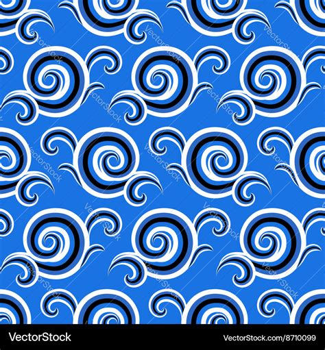 Seamless Pattern With Curls And Swirls Royalty Free Vector