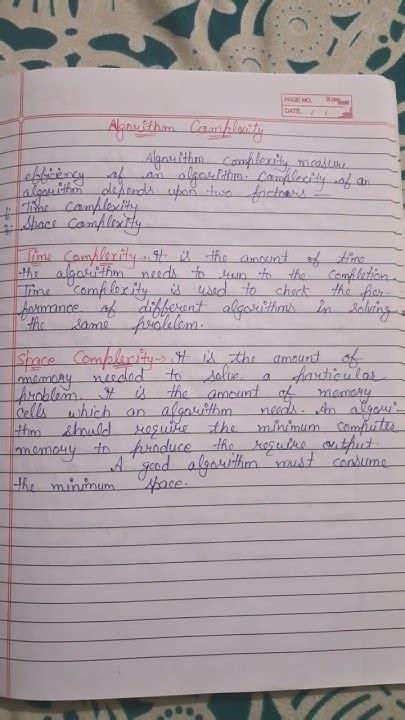 Algorithm Complexity Time Complexity Space Complexity Shorts Youtube