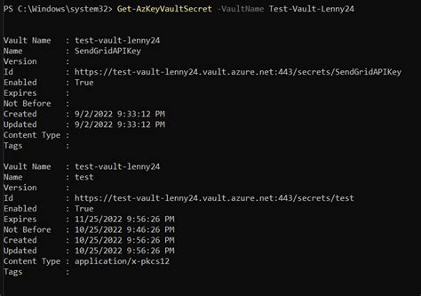 Why Does An Azure Key Vault Key Or Secret Show Up In Local Powershell Console But Not In Azure