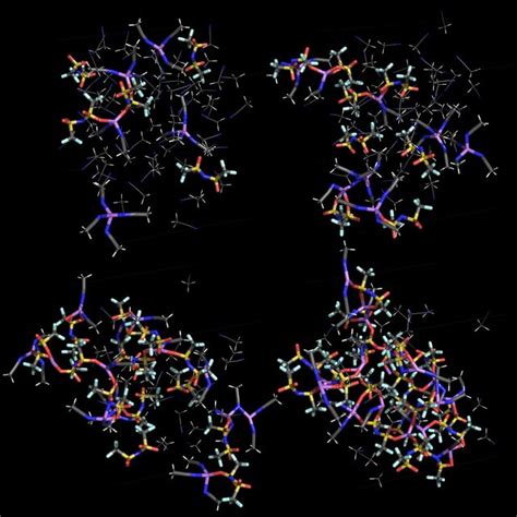 Snapshots Of Md Simulation Trajectories For The Four Electrolytes The Download Scientific
