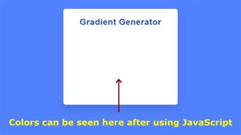 Random Gradient Generator With Javascript And Css