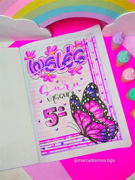 Portada Juvenil🌺 Cuadernos Creativos Formas De Marcar Cuadernos