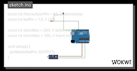 fotorezistor Sikora Jindřich Wokwi ESP STM Arduino Simulator